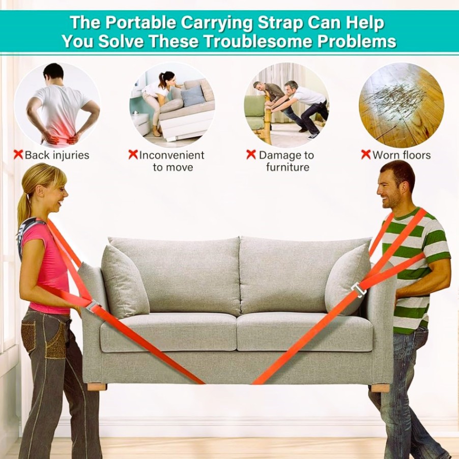 Furniture Moving Straps, Multifunctional High Density Moving Belts, for ...