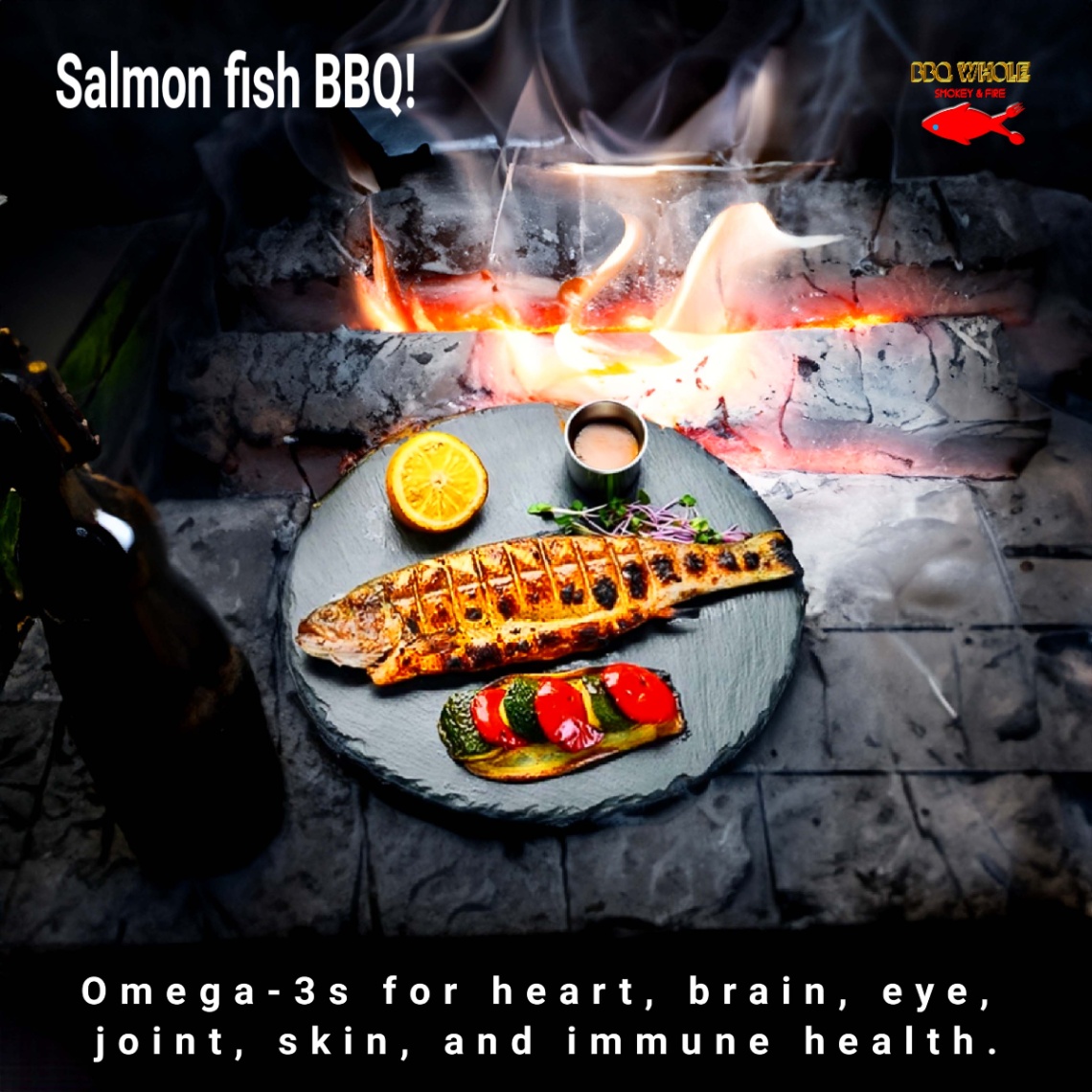 Salmon Fish BBQ | Seafood Barbecue | Charcoal Grill Salmon Fish Barbecue | BDT 2400 | Bangladesh
