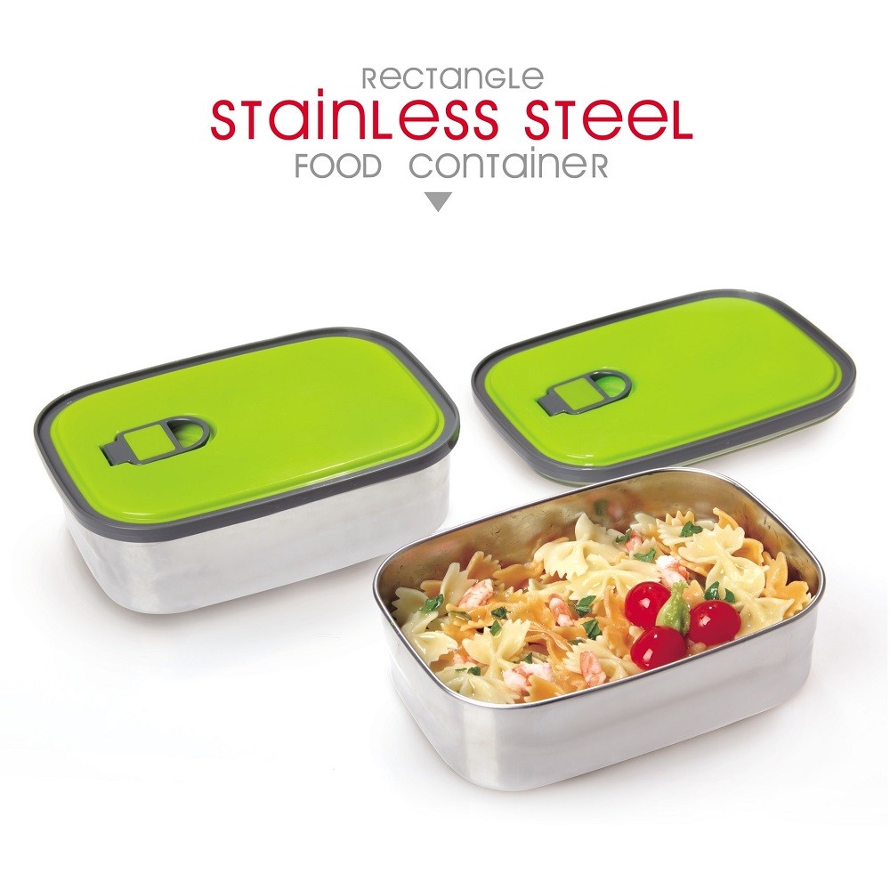 680ml Rectangle Stainless Steel Food Container/Lunch Box 1 pcs | দারুন ...