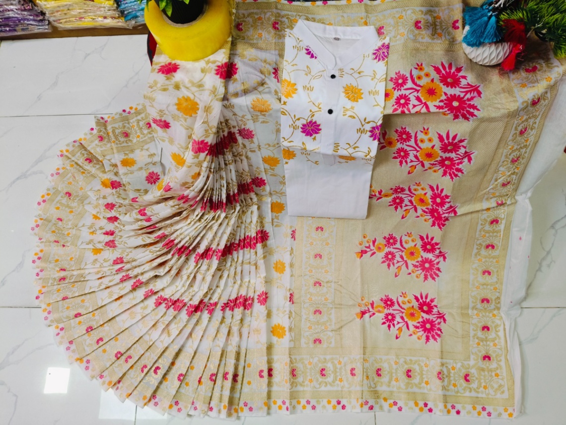 Fashionable Half Silk Saree & Panjabi | SobPabe Reseller : এখন ...