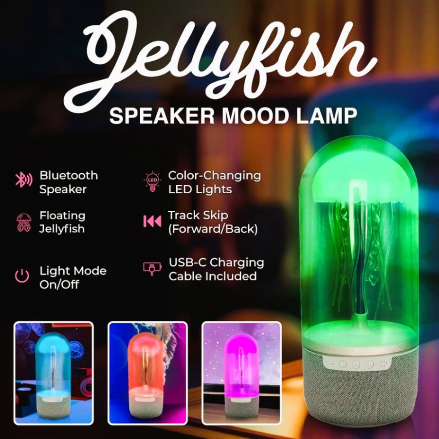 Floating Jellyfish Bluetooth Speaker with RGB Lamp