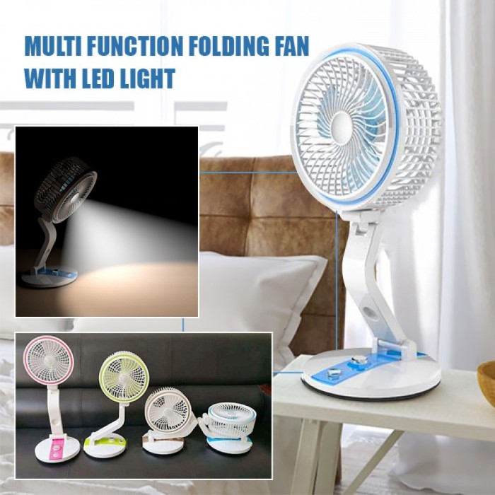 High speed Rechargeable Folding Fan With Led Light