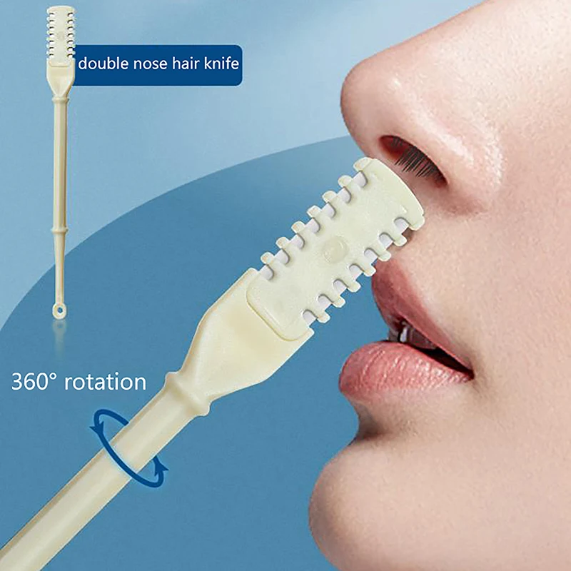 2-in-1 Nasal Hair Cutter | 360 Rotating Nose Hair Trimmer & Manual Ear ...