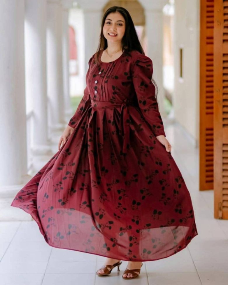 Stylish Silk Skin Print Cotton Gown Set | SobPabe Reseller : এখন ...